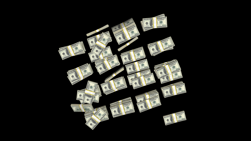 falling dollars stack pack stock motion Stock Footage Video (100% ...