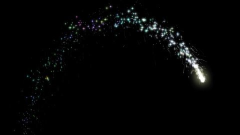 Magic Wisp Bolt Screen Overlay Colored Stock Footage Video (100% ...