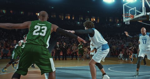 Basketball Player Scores Goal On Professional Stock Footage Video (100% ...