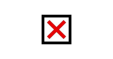Error Wrong Mark Icon Animation 4k Stock Footage Video (100% Royalty ...