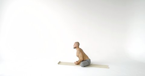 Muscular Slender Man Stretching Muscles Joints Stock Footage Video (100 ...