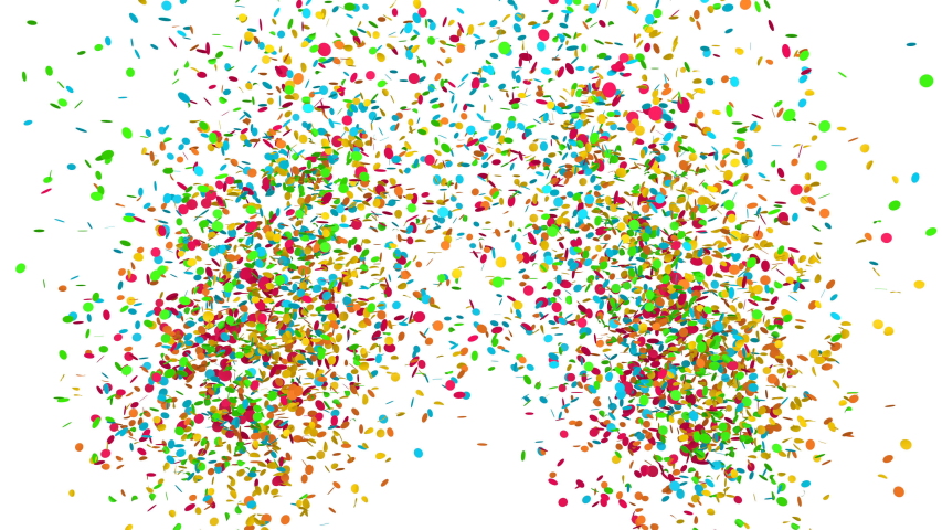 explosion festive confetti two streams colorful Stock Footage Video ...