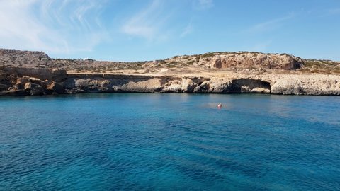 East Coast Majorca Island Red Cliffs Stock Footage Video (100% Royalty ...