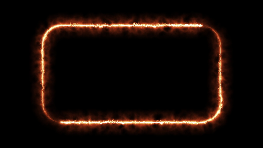neon light orange rectangle fire effect Stock Footage Video (100% ...