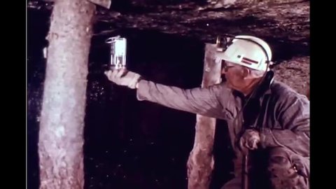 Circa 1970s Miners Shown Working Mine Stock Footage Video (100% Royalty ...