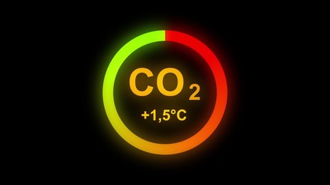 Global Warming Rising Render Animation Co2 Stock Footage Video (100% ...
