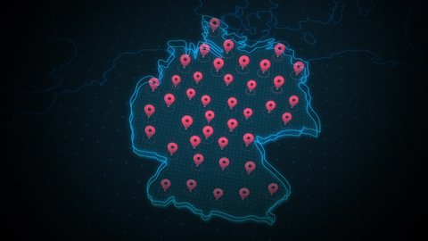 Germany map Stock Video Footage - 4K and HD Video Clips | Shutterstock