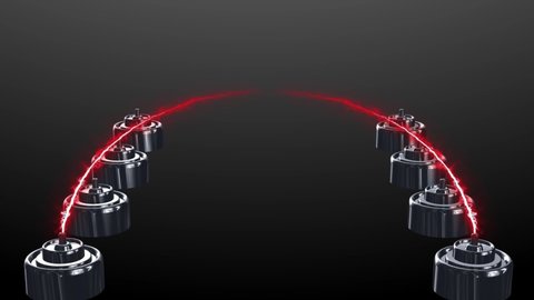 Electricity Power Animation Blue Red Animated Stock Footage Video (100% ...