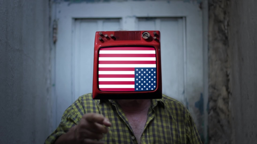 upside down american flag on tv Stock Footage Video (100% Royalty-free ...