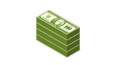 Vector Stack Money Illustration Stock Vector (Royalty Free) 1887885313 ...