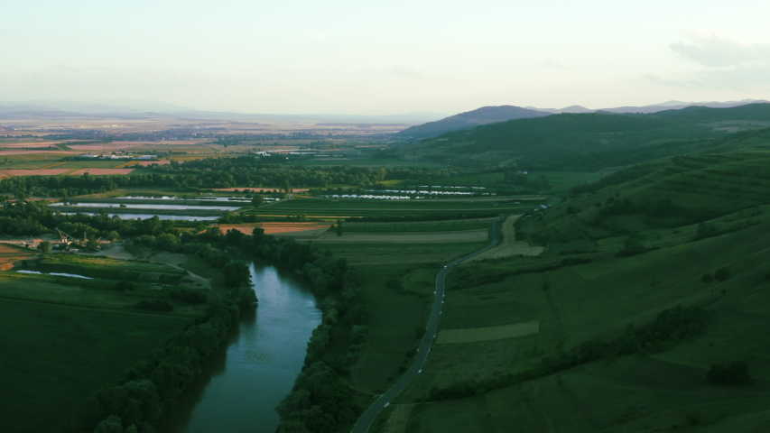 River running through the landscape scenic image - Free stock photo ...