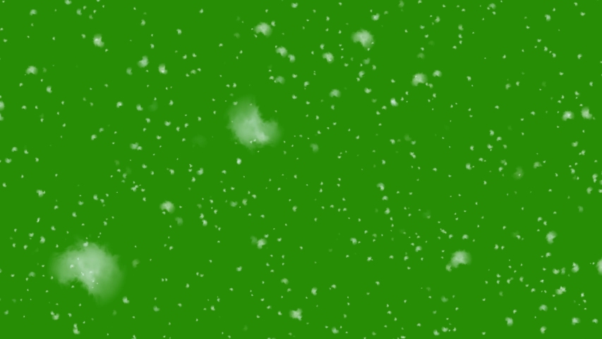 snowflakes falling on green screen Stock Footage Video (100% Royalty ...