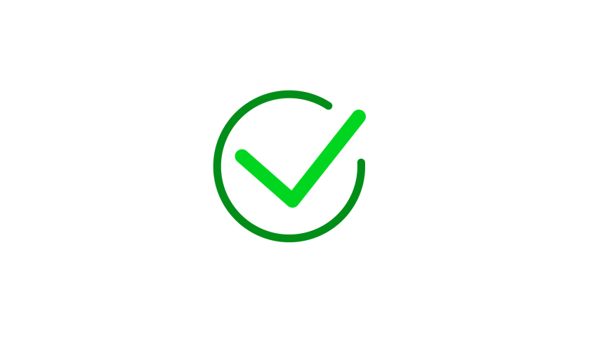 Animation of Checkmark Icon. Check, Stock Footage Video (100% Royalty ...