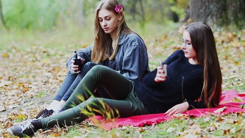 Vape Lgbt Teenagers Bisexual Lesbian Young Stock Footage Video (100% ...