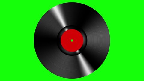 Vinyl Records Spinning Loop Animation Alpha Stock Footage Video (100% ...