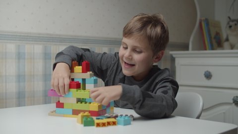 Autistic Boy Playing Slow Motion Kid Stock Footage Video (100% Royalty ...