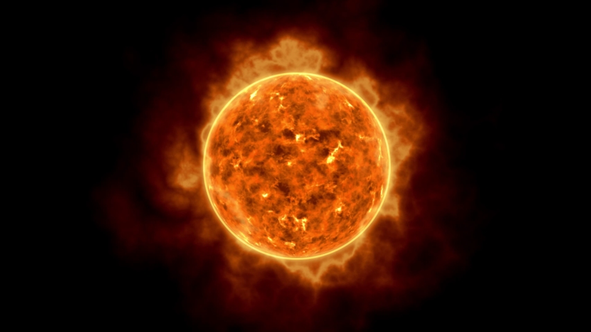 Sun Solar Atmosphere Isolated On Black Stock Footage Video (100% ...