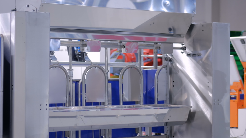 automatic robotic feeding system dairy cows Stock Footage Video (100% ...