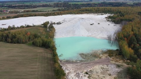 Aerial View Open Pit Kaolin Clay Stock Footage Video (100% Royalty-free ...