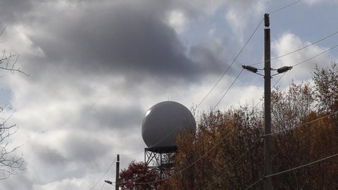 Doppler Weather Radar Dome Severe Weather Stock Footage Video (100% ...