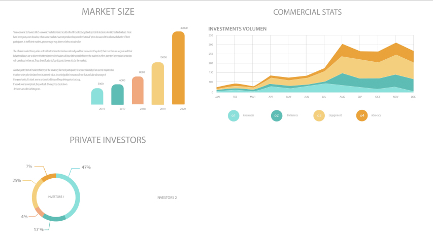 Business infographic graph chart and pie chart 4K animation. Business work checklist and ...
