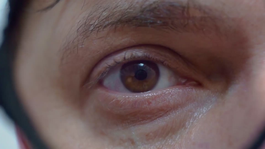 Close Female Eye Authentic Candid Real Stock Footage Video (100% ...