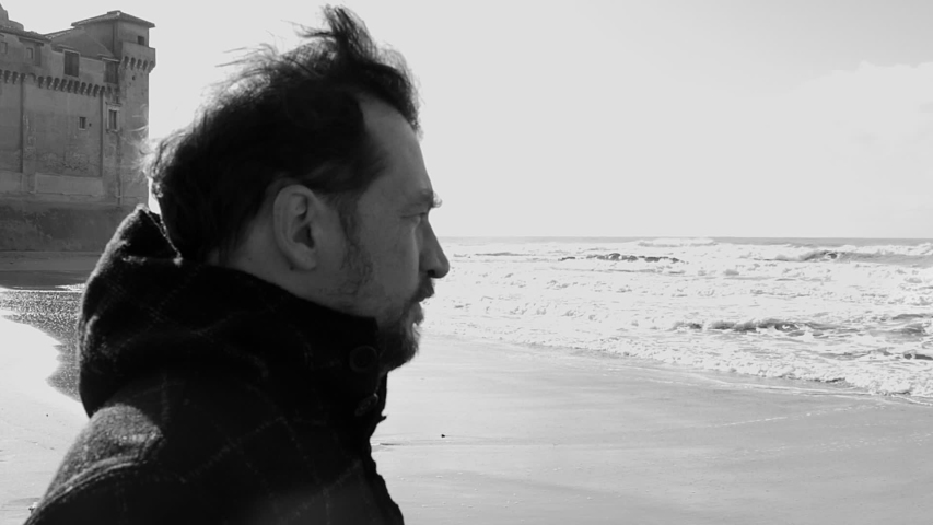 sad man looking ocean wild waves Stock Footage Video (100% Royalty-free ...