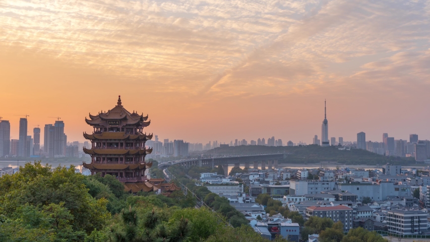 Cityscape view of Wuhan from the tower image - Free stock photo ...