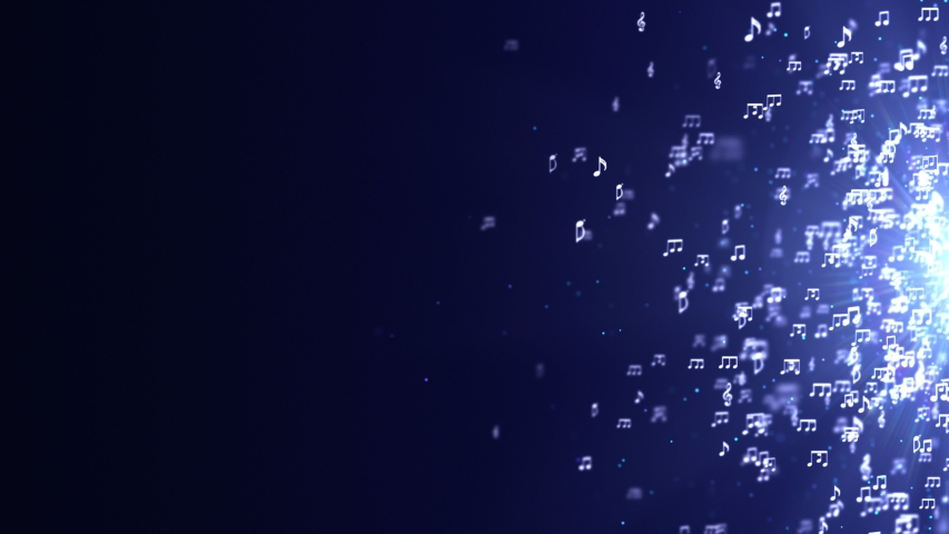 musical notes animation rendering background loop Stock Footage Video ...