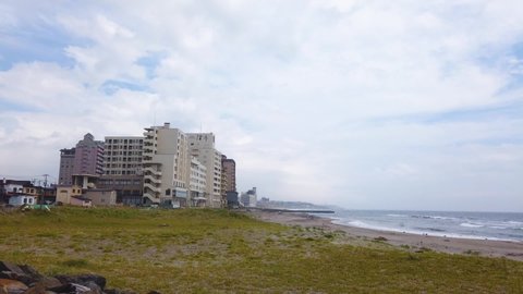 Hyperlapse Pan Shot Beach View Seagull Stock Footage Video (100% ...