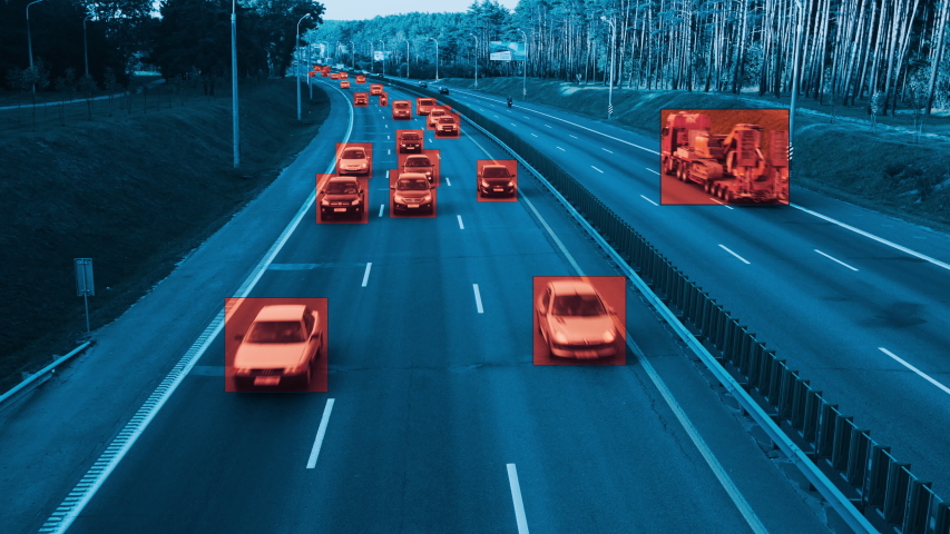 Camera Monitors Cars On the Stock Footage Video (100% Royalty-free ...