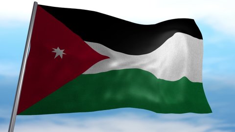 national flag jor jordan Stock Footage Video (100% Royalty-free) 678553 ...