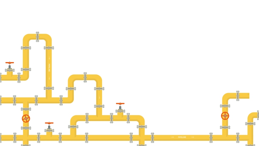 animation industrial background yellow pipeline oil Stock Footage Video ...