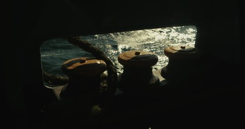 Capstan Bollard Rope Tall Ship Fourmasted Stock Footage Video (100% ...