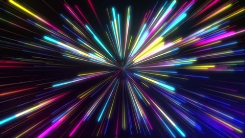 Neon Lights Animation Abstract Neon Shapes Stock Footage Video (100% ...