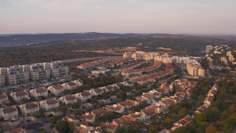 Ariel Israeli Settlement Samaria 4k Aerial Stock Footage Video (100% ...