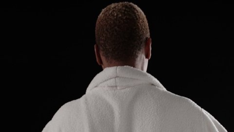 Beautiful Woman Removing Her Bathrobe Slow Stock Footage Video (100% ...