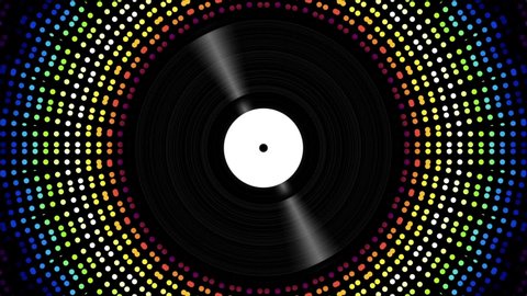 Spinning Vinyl Disc On Abstract Moving Stock Footage Video (100% ...