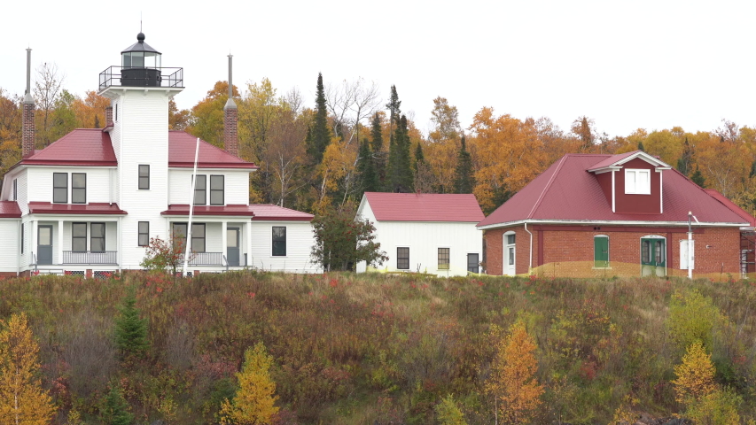 Lighthouse at Apostle Islands National Lakeshore, Wisconsin image ...