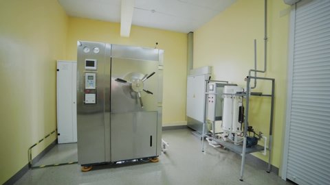 Laboratory Autoclave Room Sterilization Stock Footage Video (100% ...