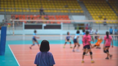 Line Judges Volleyball Working On Stadium Stock Footage Video (100% ...