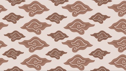 Indonesian Traditional Batik Pattern Mega Mendung Stock Footage Video ...