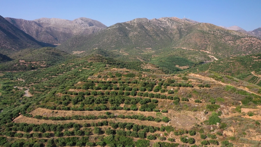 Beautiful Vegetation and Mountain Landscape in Crete image - Free stock ...