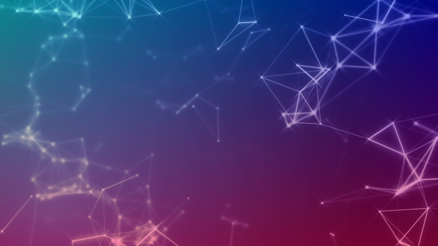 animation network connections floating on purple Stock Footage Video ...