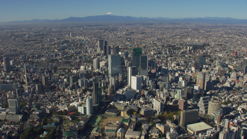 Tokyo, Japan Circa-2018. Flying Over Stock Footage Video (100% Royalty ...