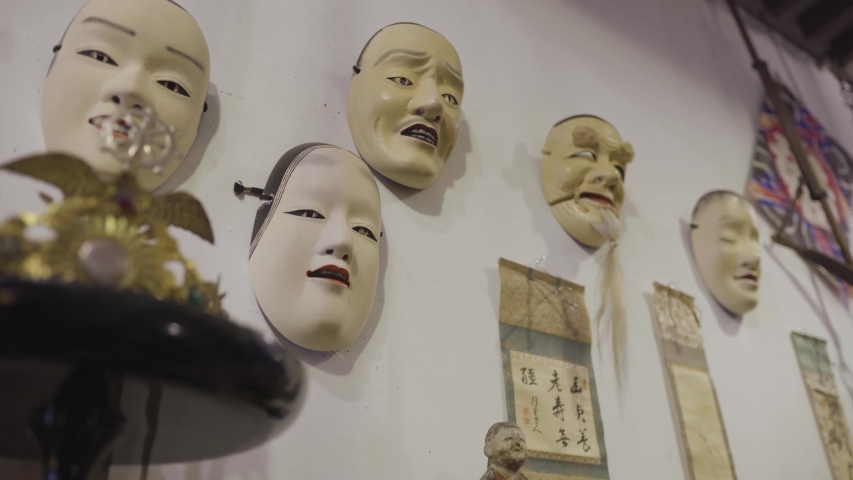 Noh mask Stock Video Footage - 4K and HD Video Clips | Shutterstock