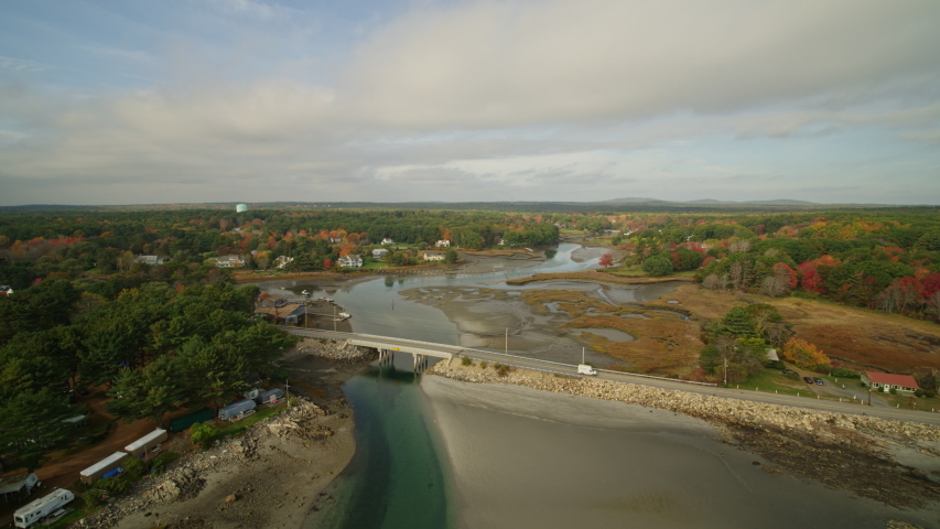 Fall Trees near the ocean landscape in Maine image - Free stock photo ...