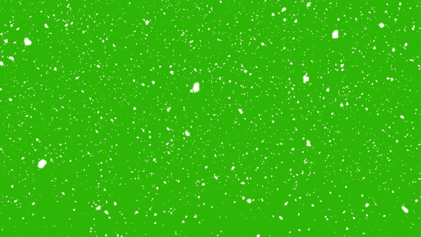 Snow Falling On Green Background Stock Footage Video (100% Royalty-free ...