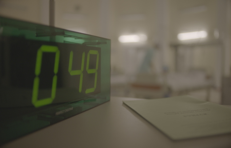 electronic clock shows time children's hospital Stock Footage Video ...