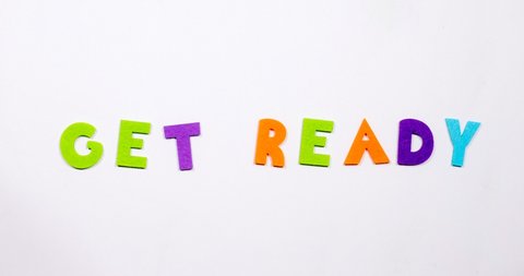 Word Get Ready Word Written Dancing Stock Footage Video (100% Royalty ...
